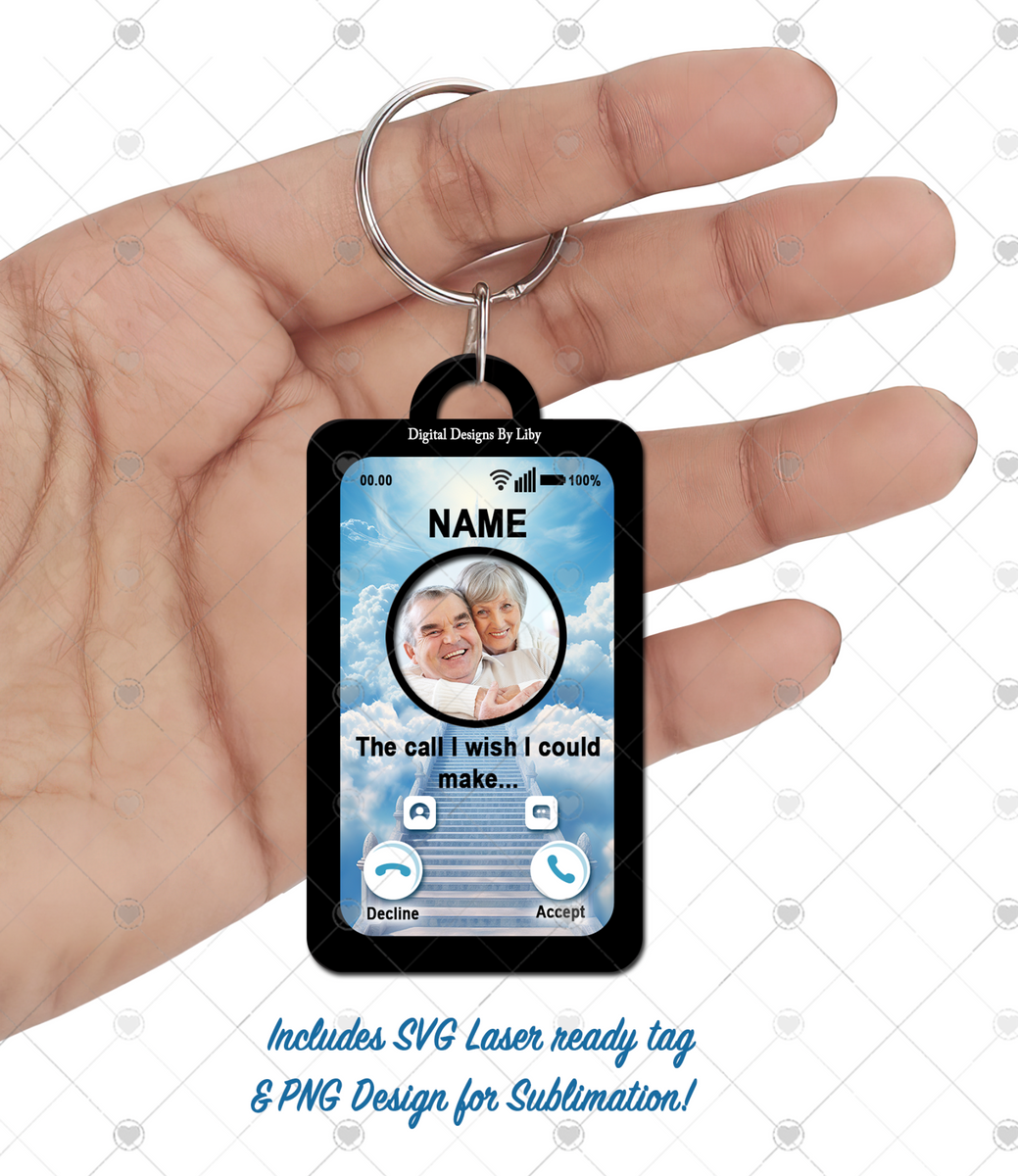 STAIRWAY TO HEAVEN PHONE CALL Key Ring (LASER Ready Tag & Sublimation ...