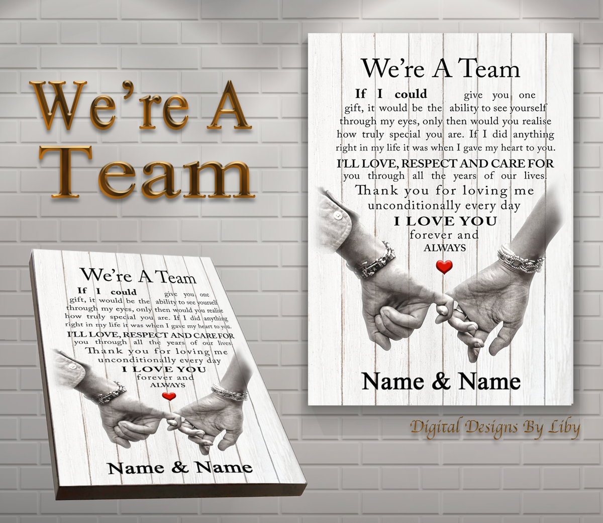 WE'RE A TEAM Poster Design PNG Sublimation Design – Digital Designs by Liby