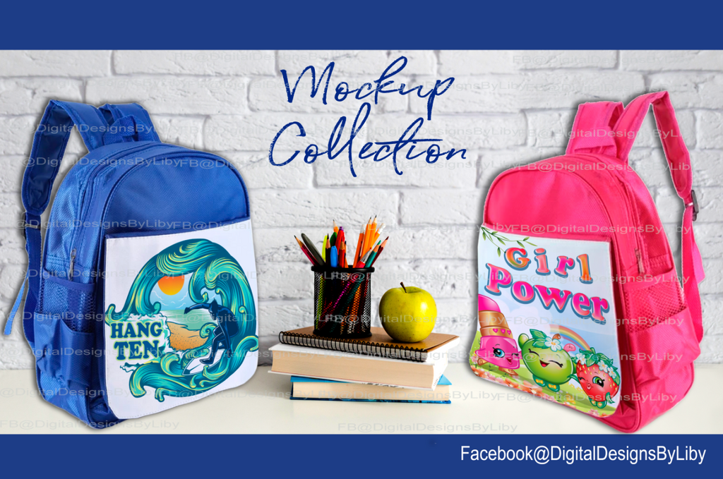 Back Pack Mockups (PNG & PSD Formats) MEGA BUNDLE – Digital Designs by Liby