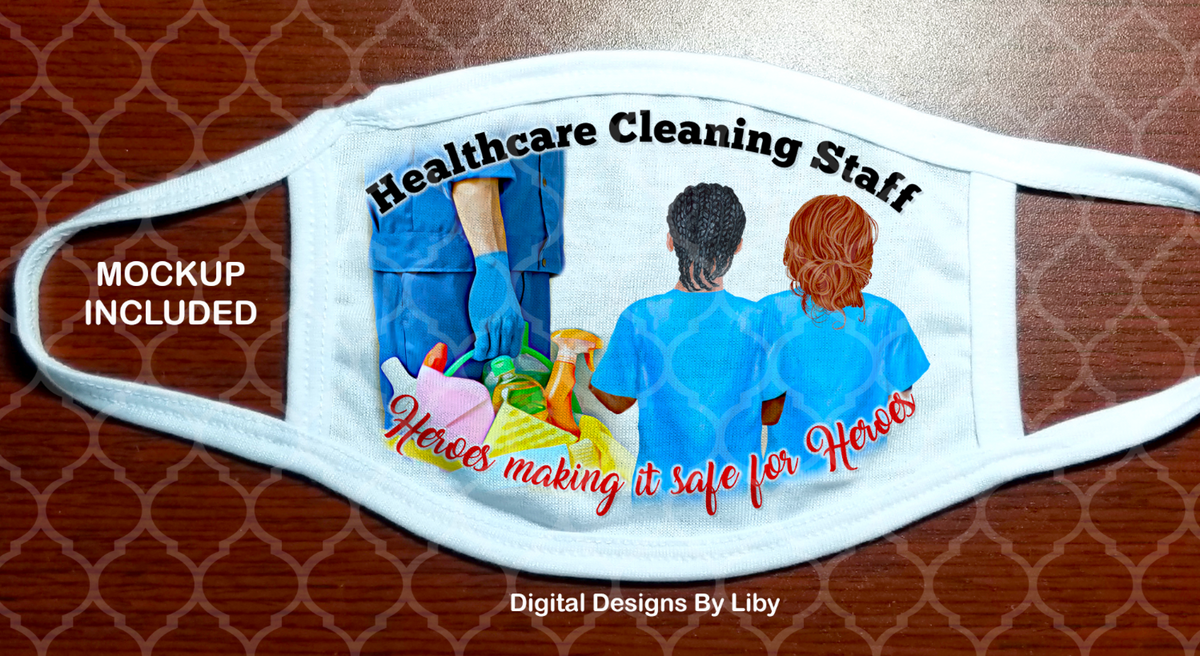 HEALTHCARE CLEANING STAFF (3 Designs) – Digital Designs by Liby
