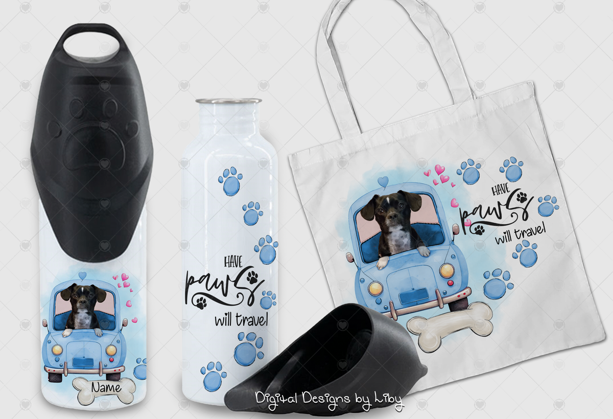 CUSTOM HAVE PAWS WILL TRAVEL-Anne Kidder – Digital Designs by Liby