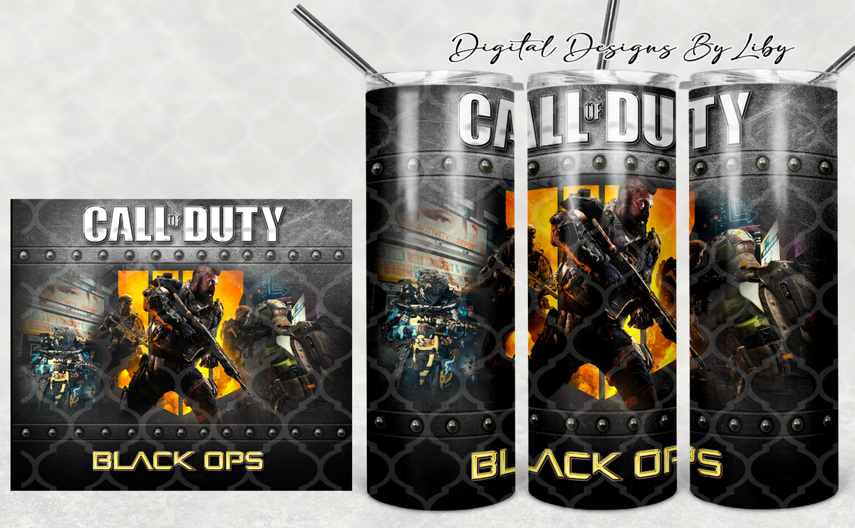CALL OF DUTY 20oz SKINNY TUMBLER – Digital Designs by Liby