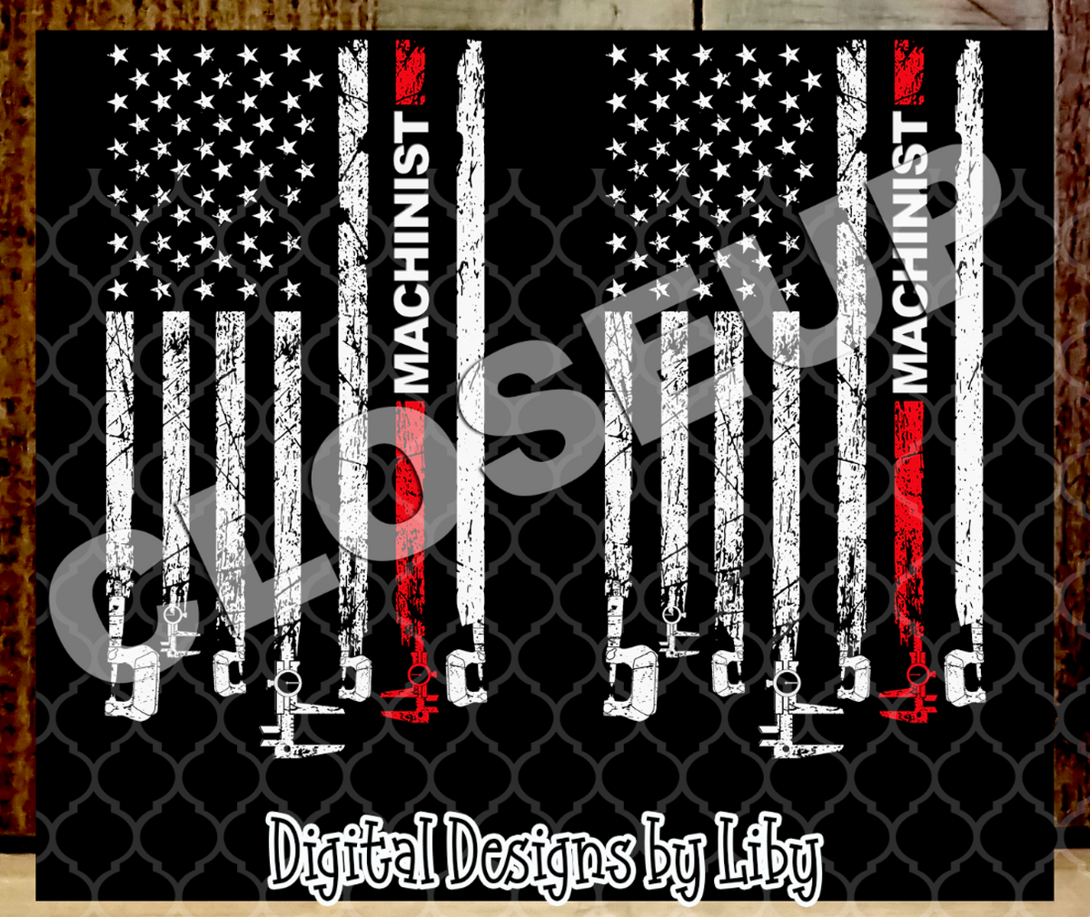 MACHINIST FLAG 20oz & 30oz SKINNY – Digital Designs by Liby