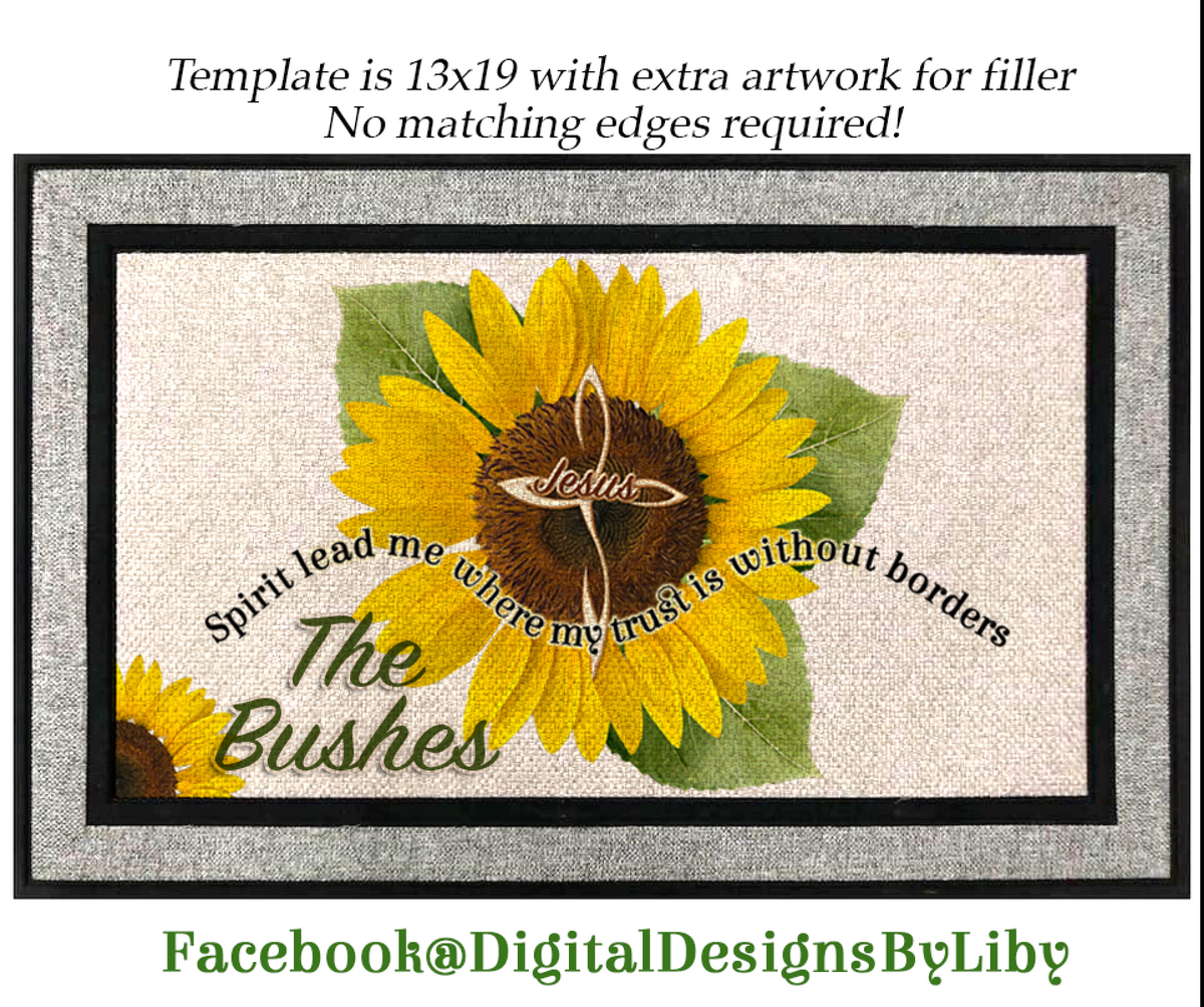 SPIRIT LEAD ME SUNFLOWER (Mat Design) – Digital Designs by Liby
